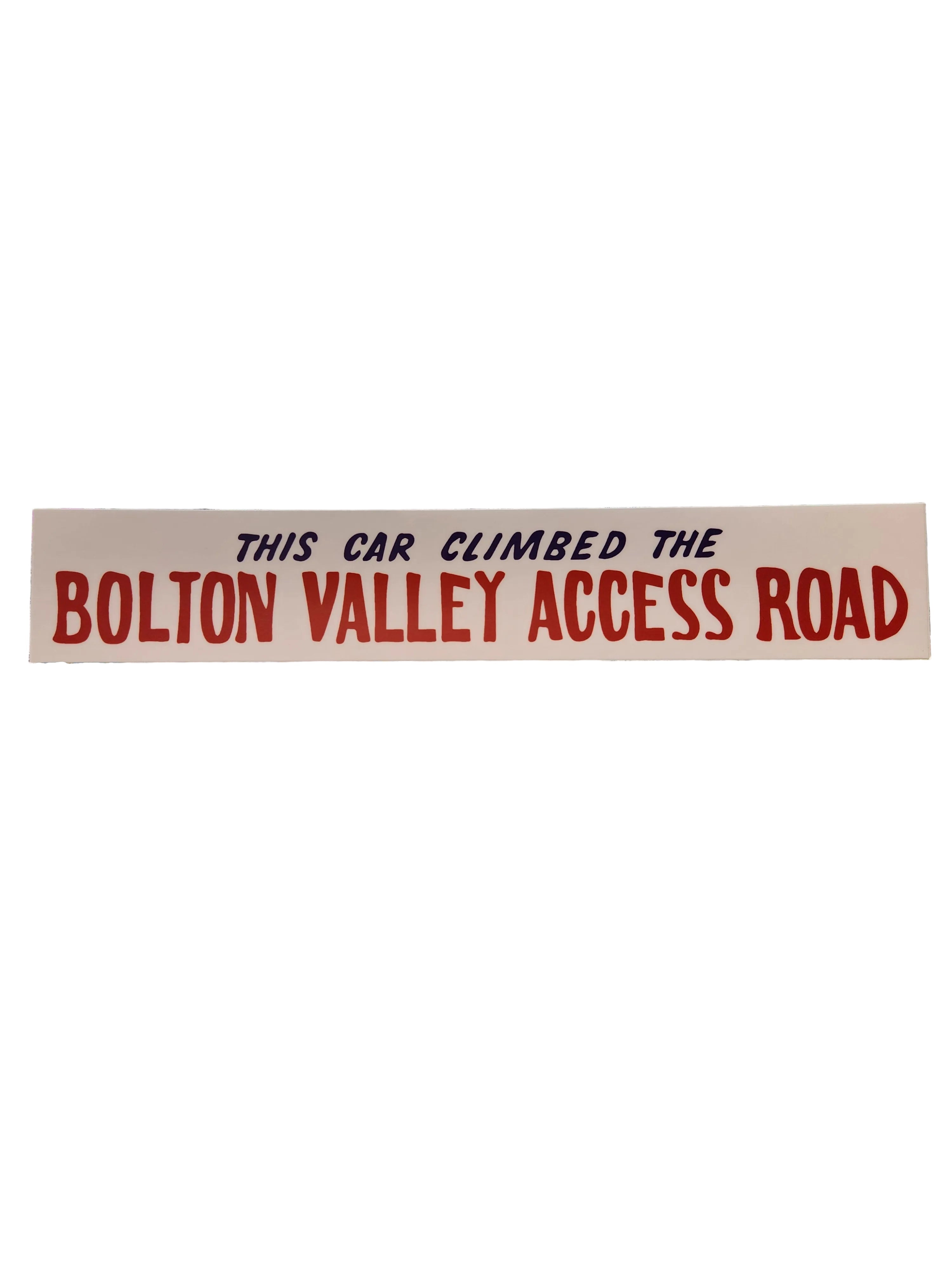 Bolton Valley Access Road Bumper Sticker – Big Rock Mountain Shop Online
